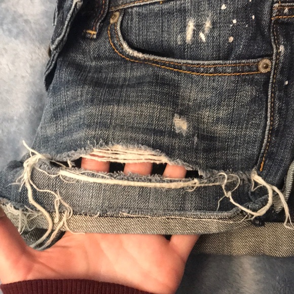American Eagle Outfitters | Shorts | Denim Destroyed Short Shorts ...